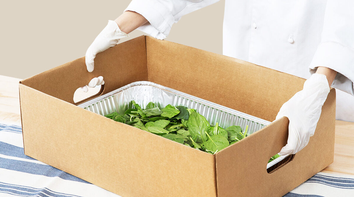 Strong Cardboard Delivery Trays - Orange Packaging UK